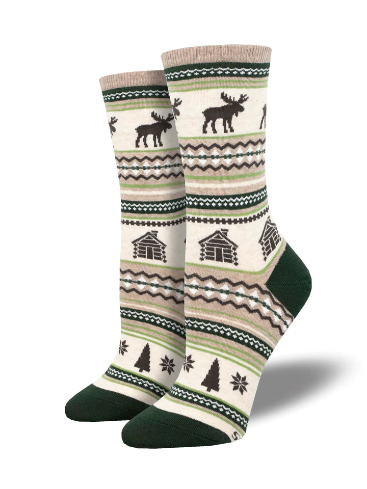 SOCKSMITH CREW SOCKS - MOOSE FAIR ISLE – The Little Change Room
